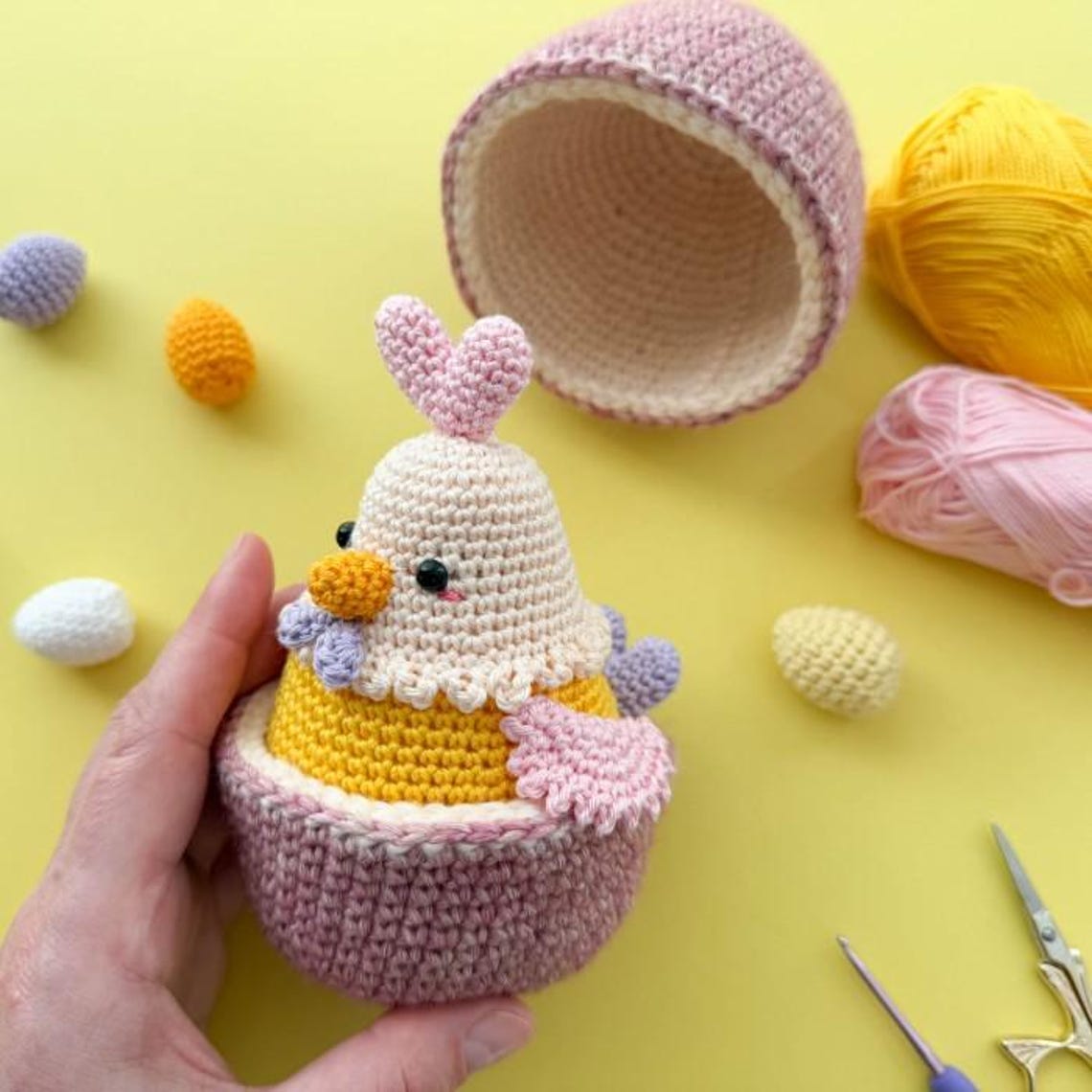 Crochet Pattern: Chick in Egg Amigurumi Pattern, Chick in Egg PDF Chick ...