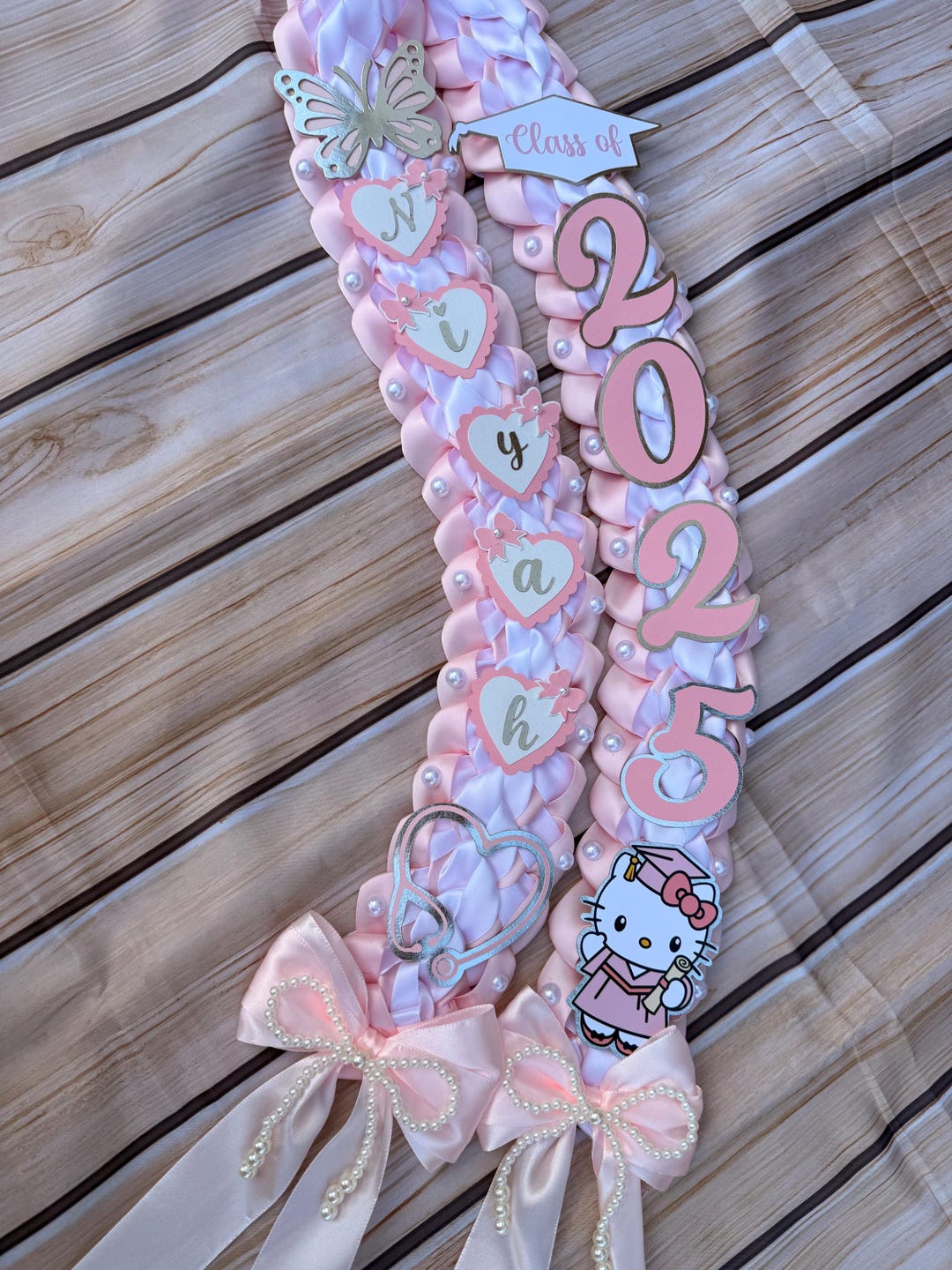 Pink Graduation Lei 2026, Handmade Kawaii Coquette Grad Gift - Etsy