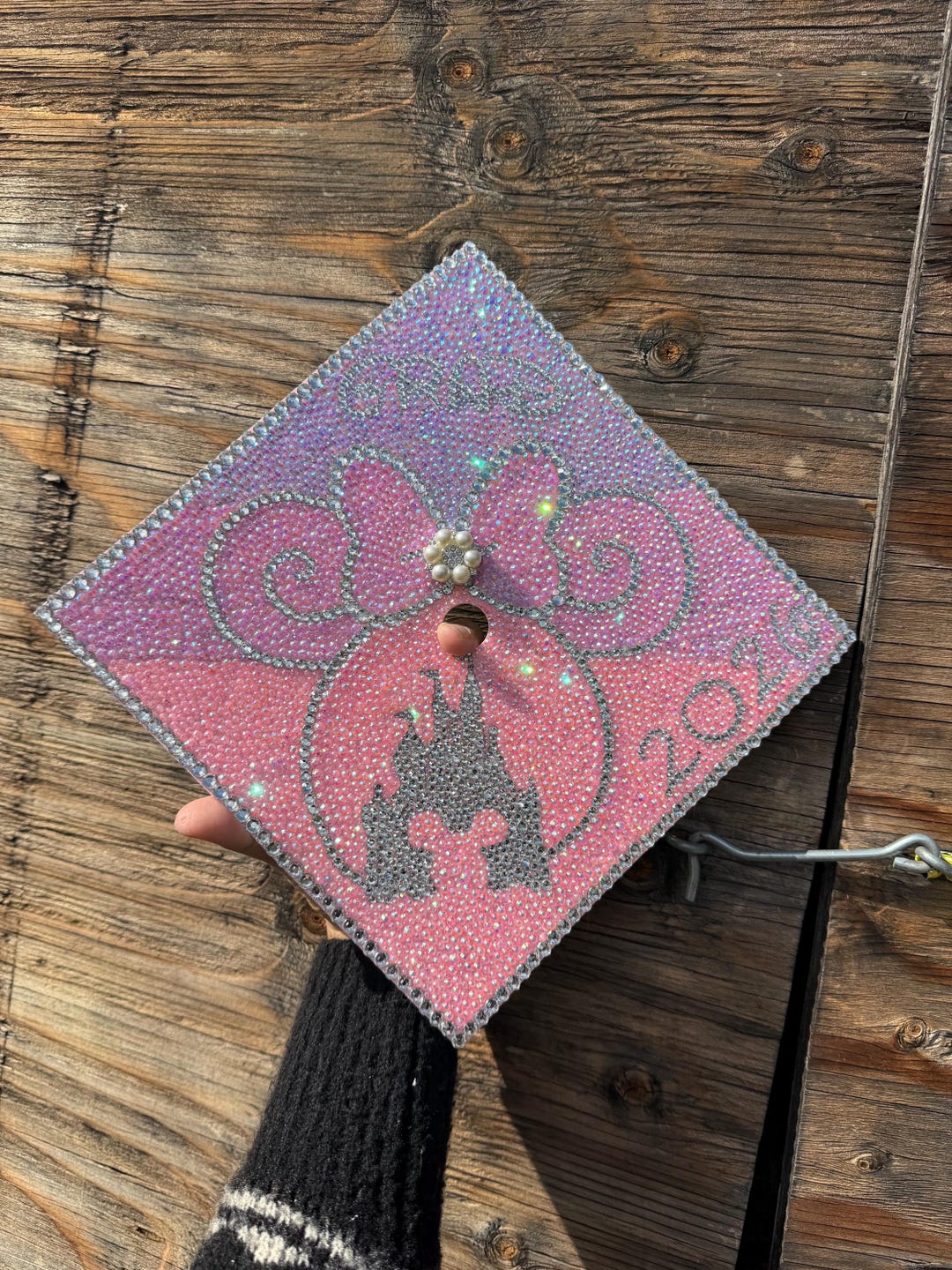 Rhinestone Blinged Pink Graduation Topper - Etsy
