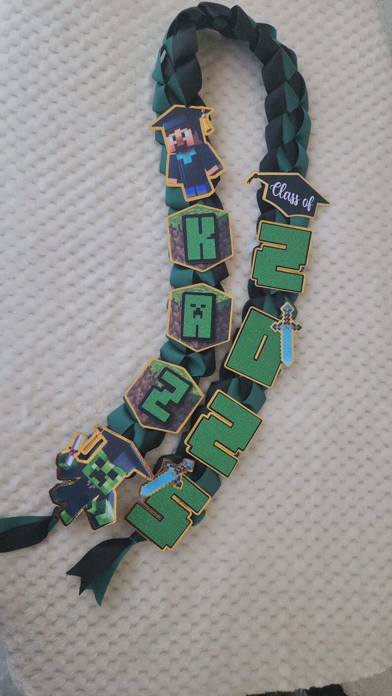 Minecraft Graduation Lei Promotion Gift Lei Senior Night Gift Lei ...