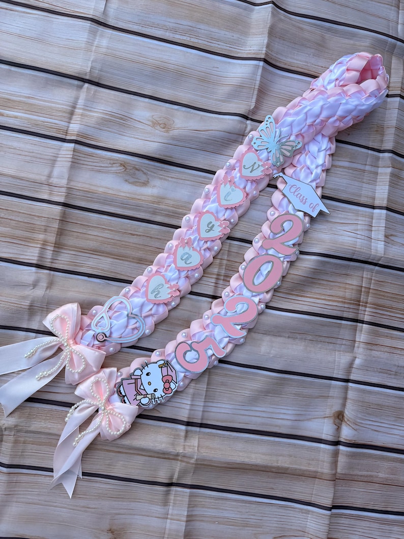 Pink Graduation Lei 2026, Handmade Kawaii Coquette Grad Gift - Etsy