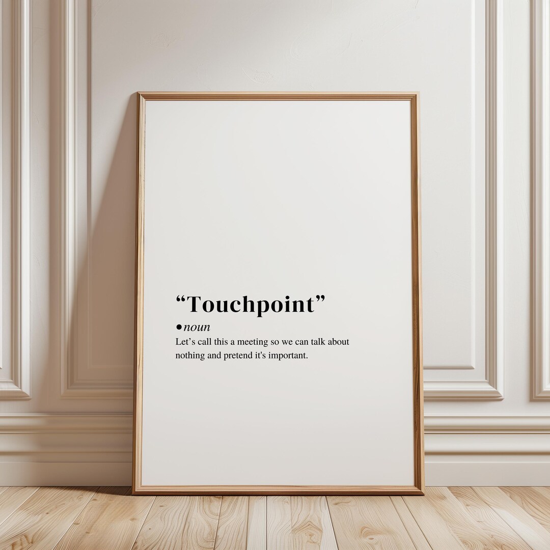 Funny "touchpoint" Digital Office Wall Art | Printable Minimalist Art | Motivational Home Office ...