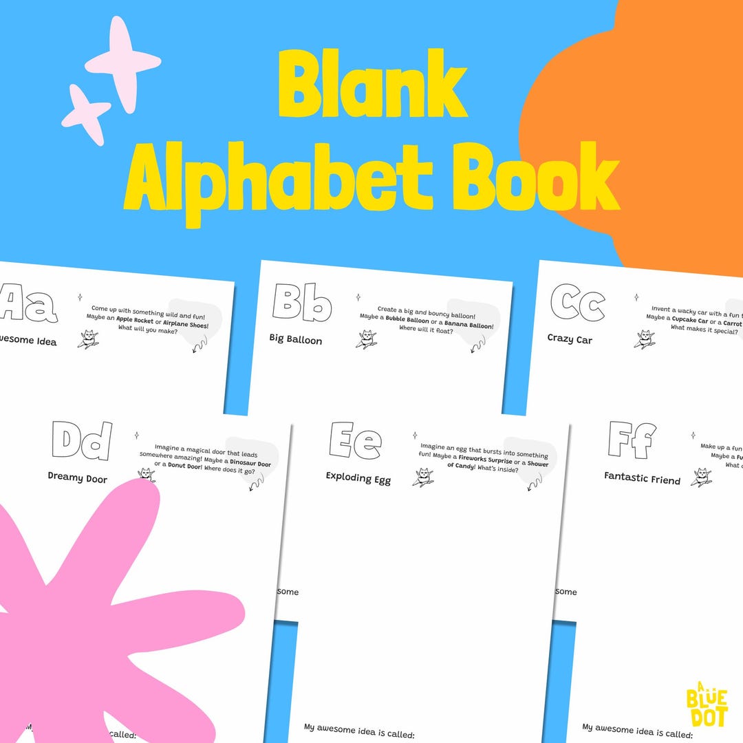 The A to Z Creativity Lab Blank Pages, Blank Alphabet Book, Baby’s ...