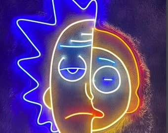 Neon Rick and Morty - Etsy