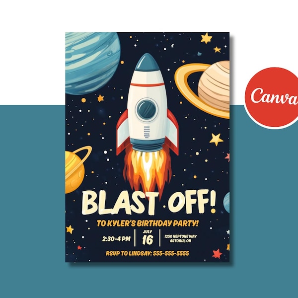 Rocket Ship Party - Etsy