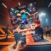 Editable Sky Zone Birthday Invitation - Etsy