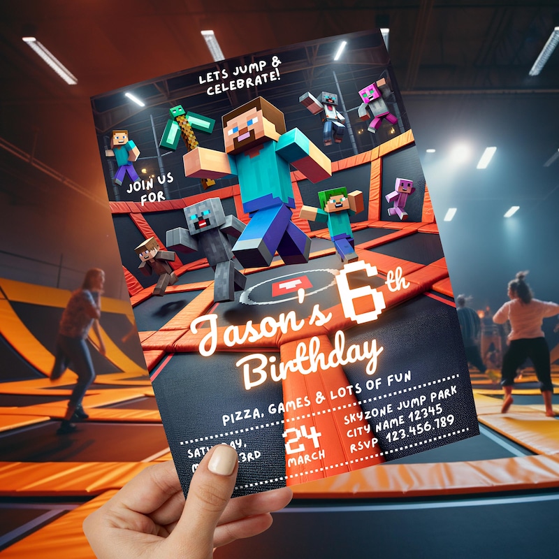 Urban Air Birthday Invitation - Etsy
