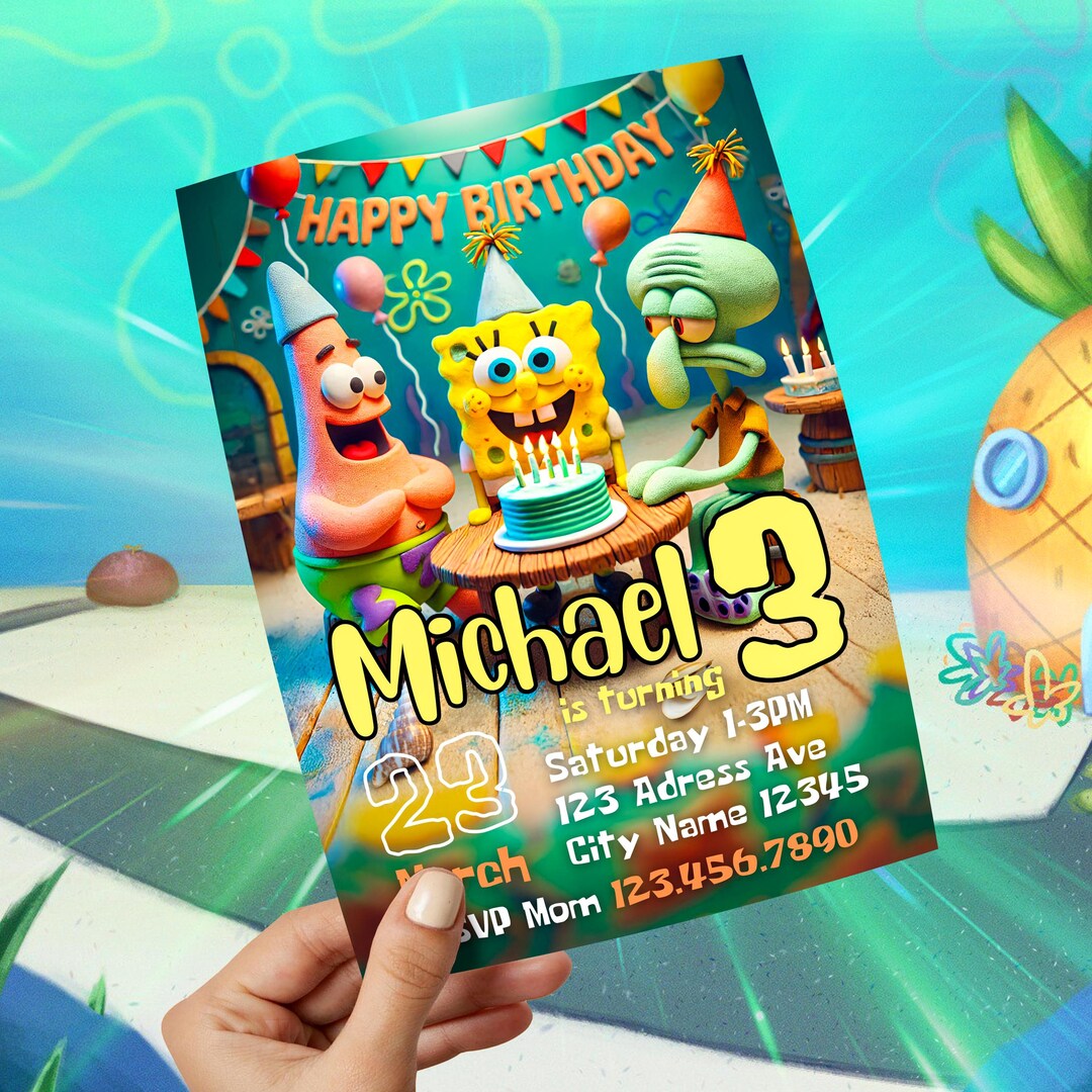 Editable Kid's Birthday Party Invitation Template, Editable Invite - Etsy