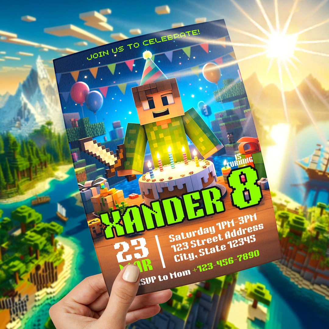 Editable Boy's Birthday Party Invitation Template, Kid's Birthday ...