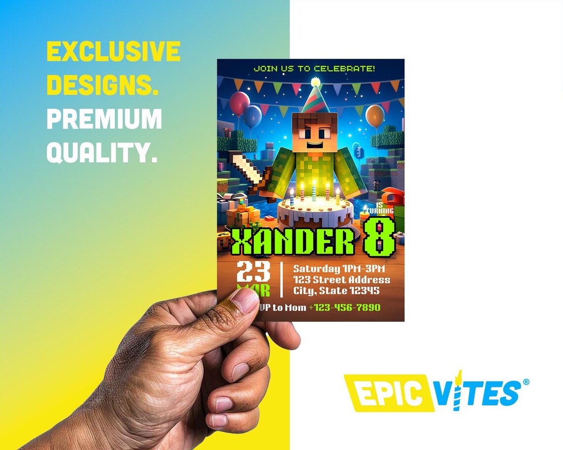 Editable Boy's Birthday Party Invitation Template, Kid's Birthday ...
