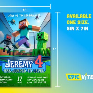 Premium Trampoline Park Invitation Template, Jump Party Birthday Invite for Kids - Etsy