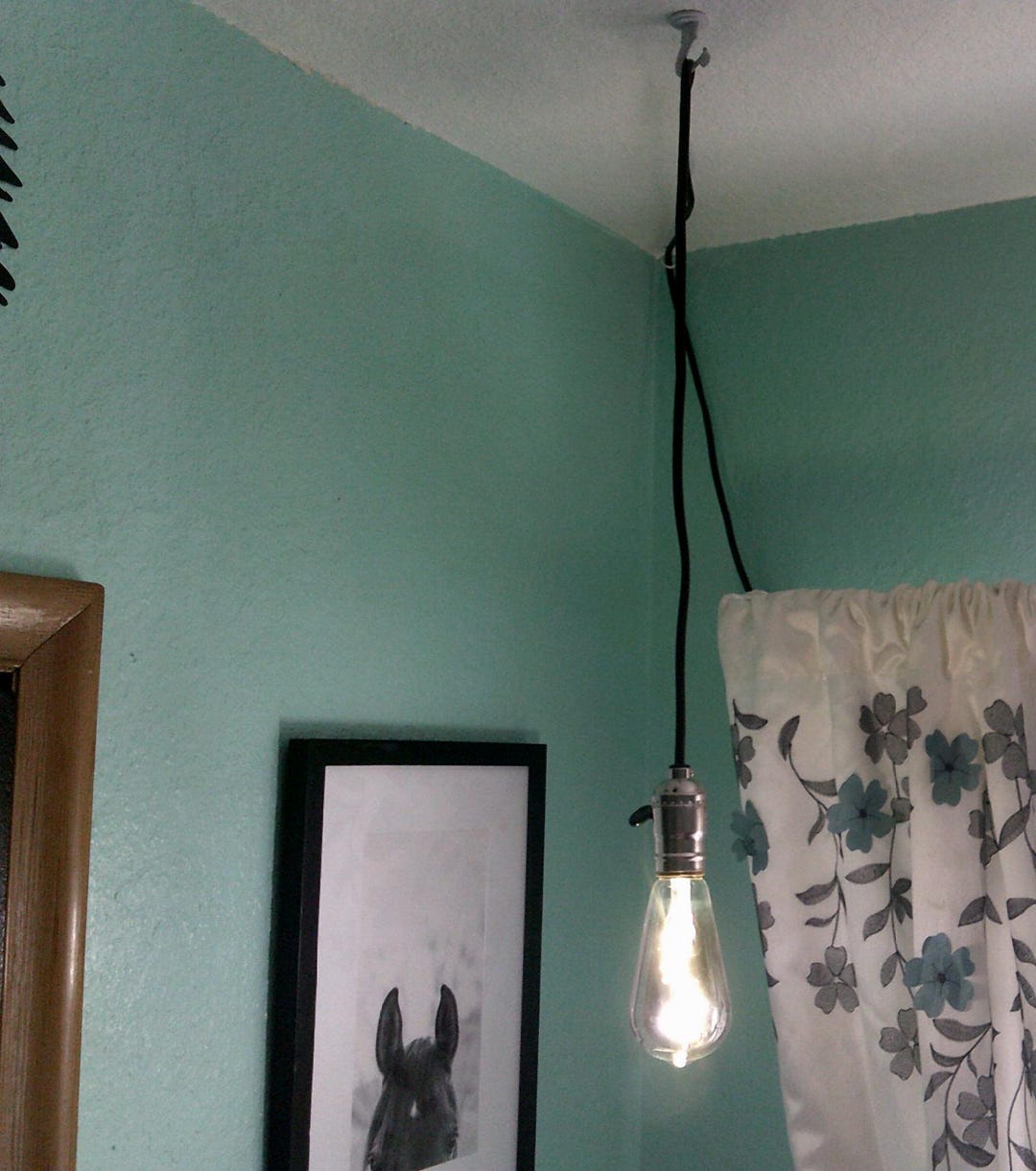 Vintage Hanging Drop Lamp Socket Swag Pendant Light Industrial ...