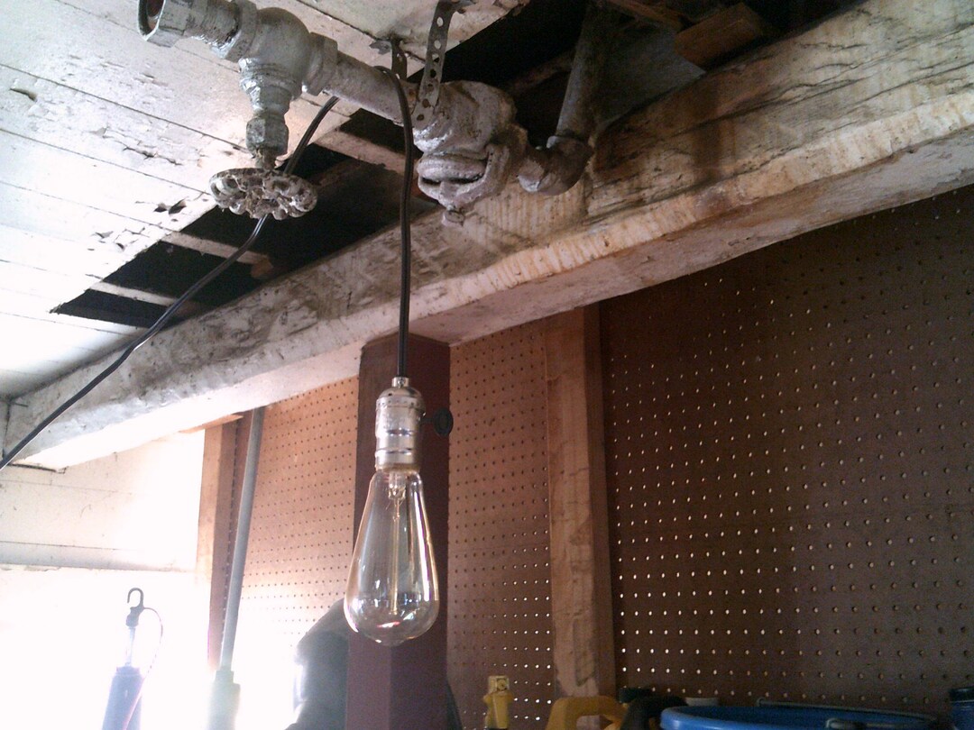 Vintage Hanging Drop Lamp Socket Swag Pendant Light Industrial ...