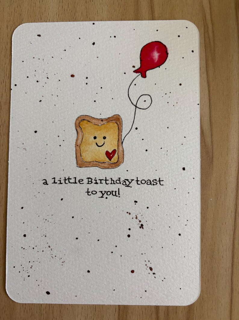 A Little Toast Birthday Card - Etsy