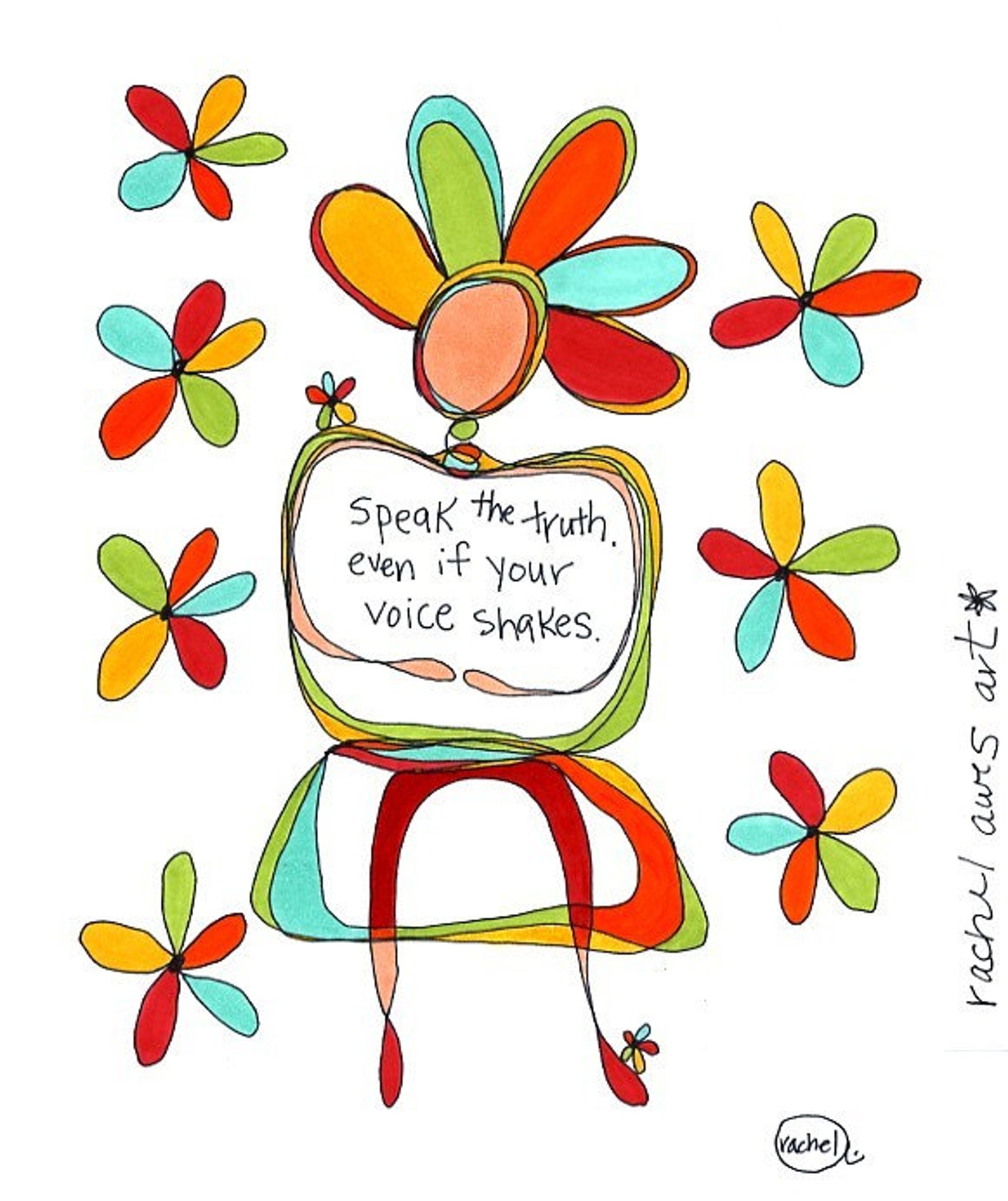 Speak the Truth. Colorful Print. by Rachel Awes - Etsy