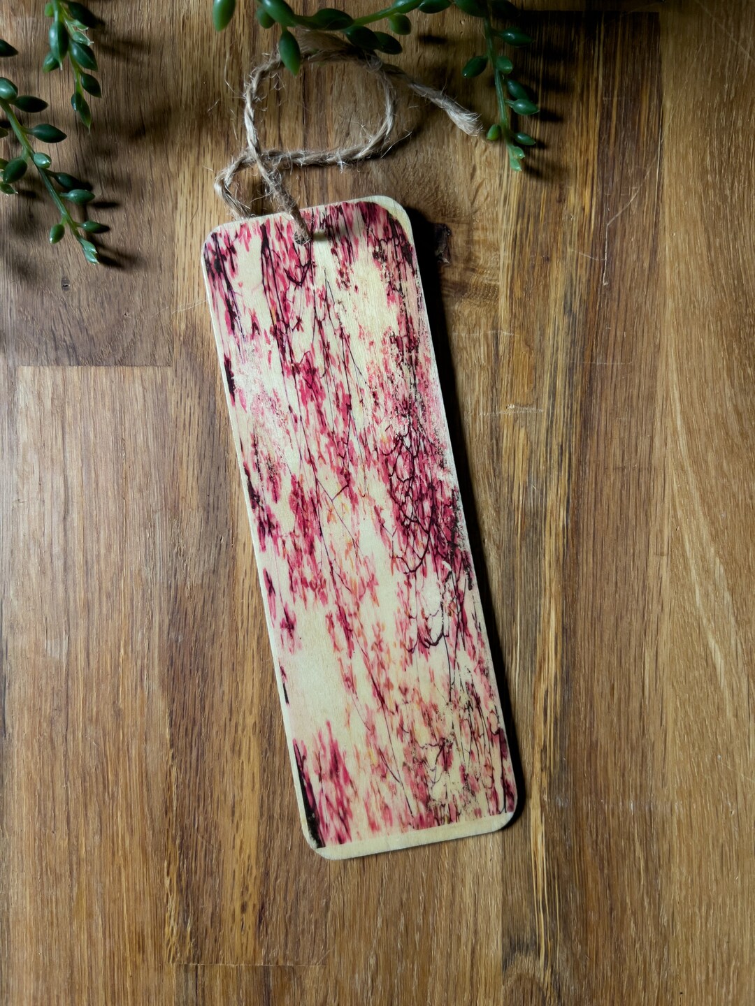 Pink Shower Blooms Wooden Bookmark 6x2 - Etsy