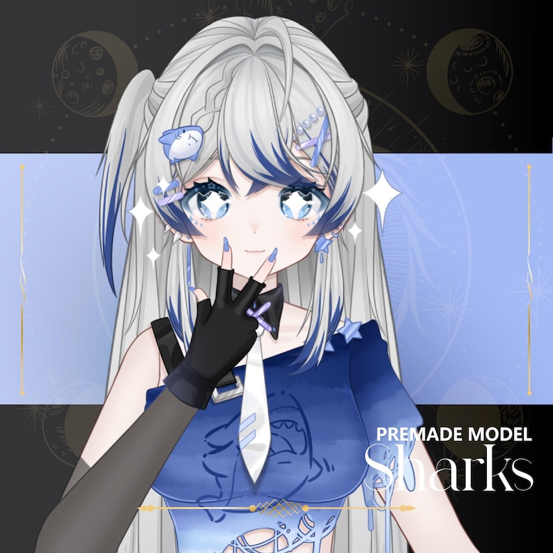 Sharks/premade Vtuber Model/fully Rigged 20+exp - Etsy