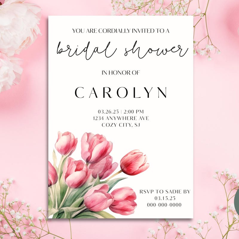 Tulip Invitation - Etsy