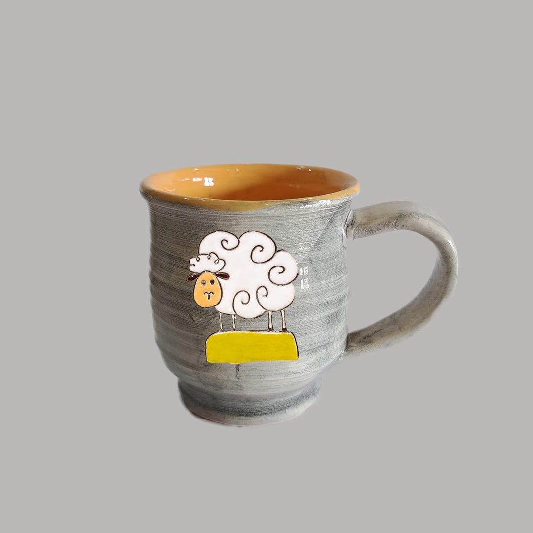 Handmade Sheep Ceramic Cup, Bell Mug (200ml) - Etsy