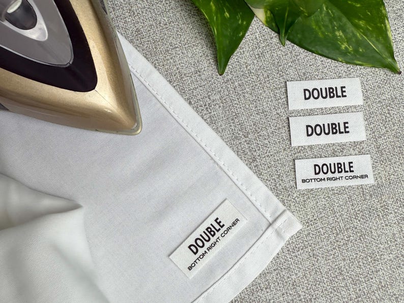 Bed Sheet Set Labels Iron-on Linen Organiser Tags. Set of 4. CHOOSE ...