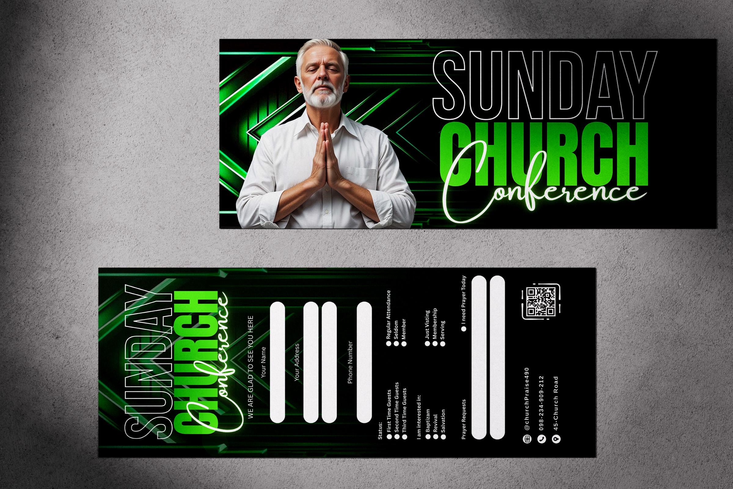 Church Service Connection Card | PDF File | Church Templates | DIY ...