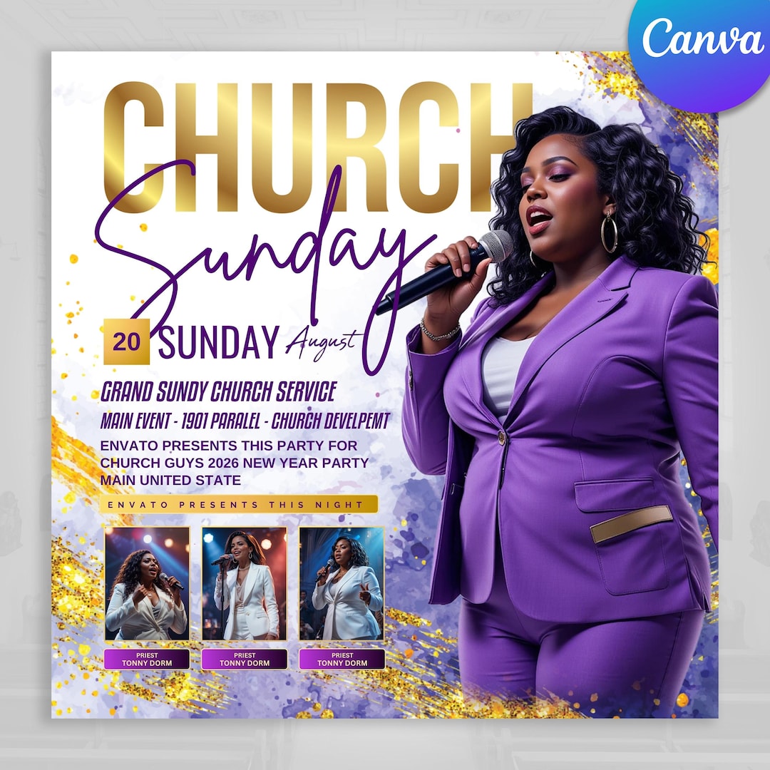 Woman of God Flyer | Church Sunday Flyer | Editable Canva Template ...