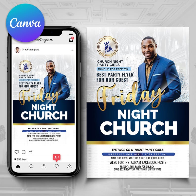 Church Night Flyer | Church Event Flyer | Church Conference | Church ...