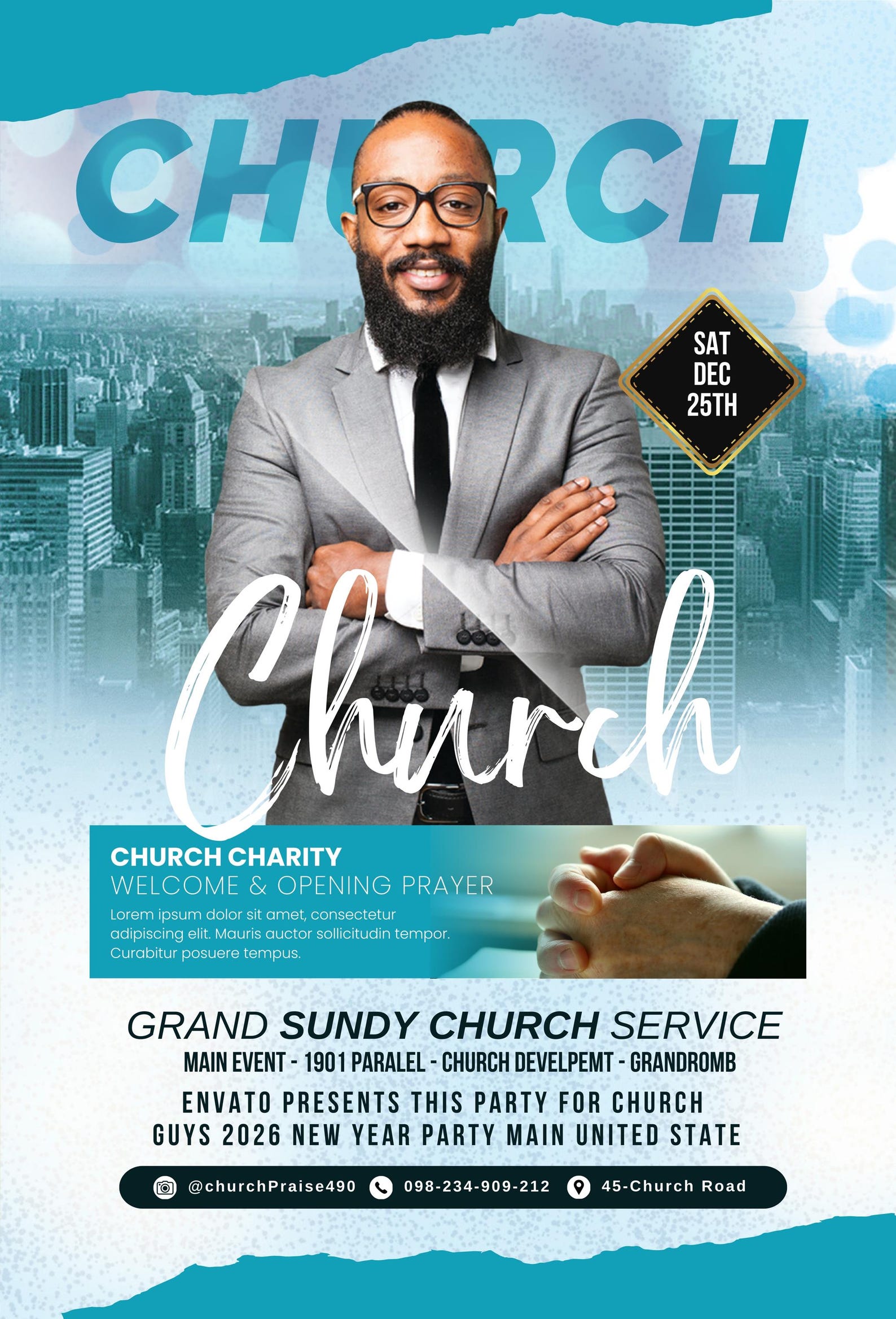 6 Faith Church Flyers, Church Bundle, Church Canva Flyers, Gospel ...