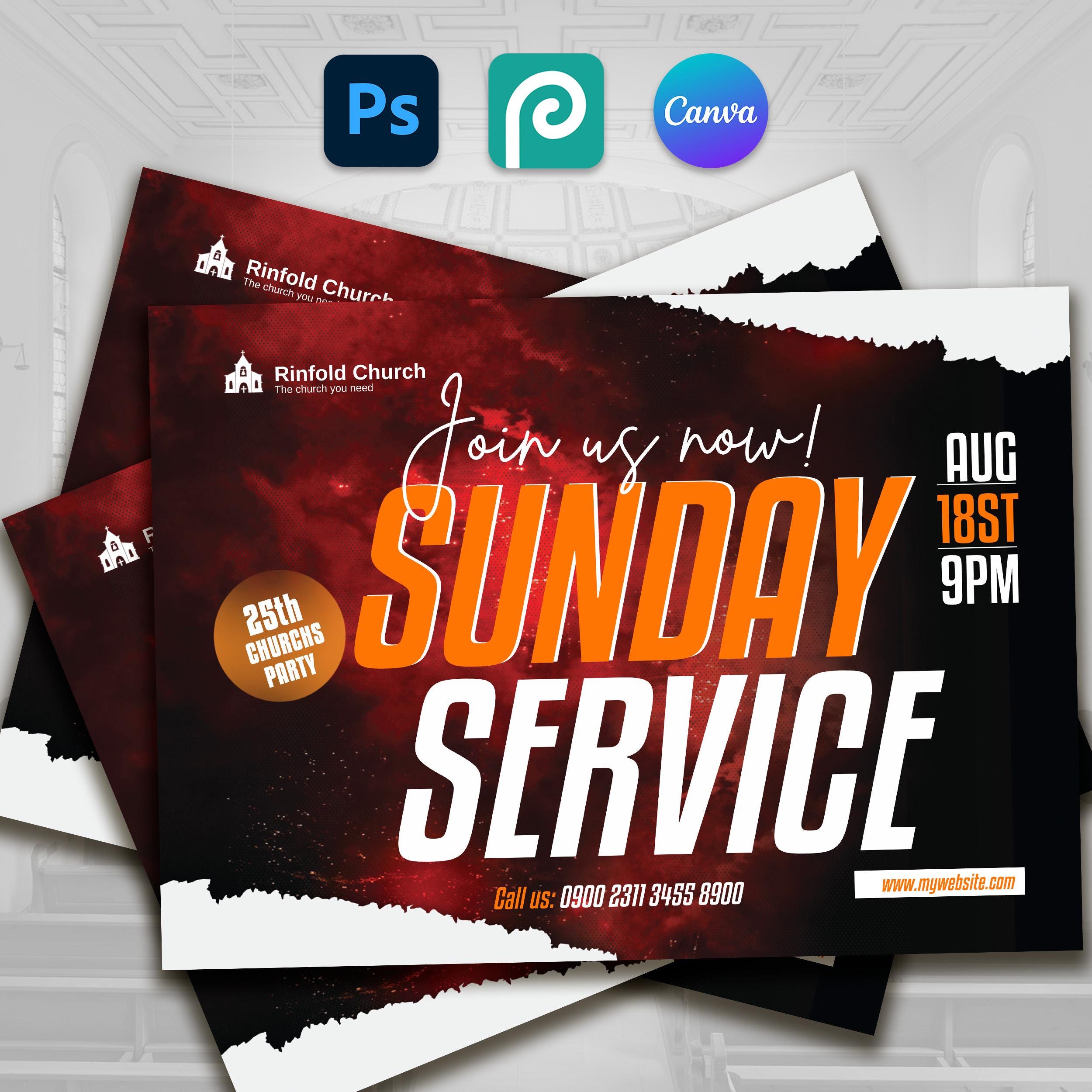 Sunday Service Flyer, Prayer Flyer, Church Flyer, Sunday Sermon, Bible ...