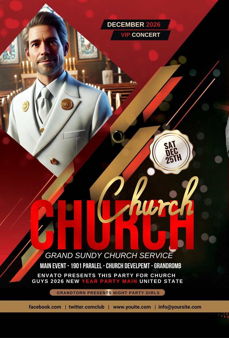 6 Faith Church Flyers, Church Bundle, Church Canva Flyers, Gospel ...