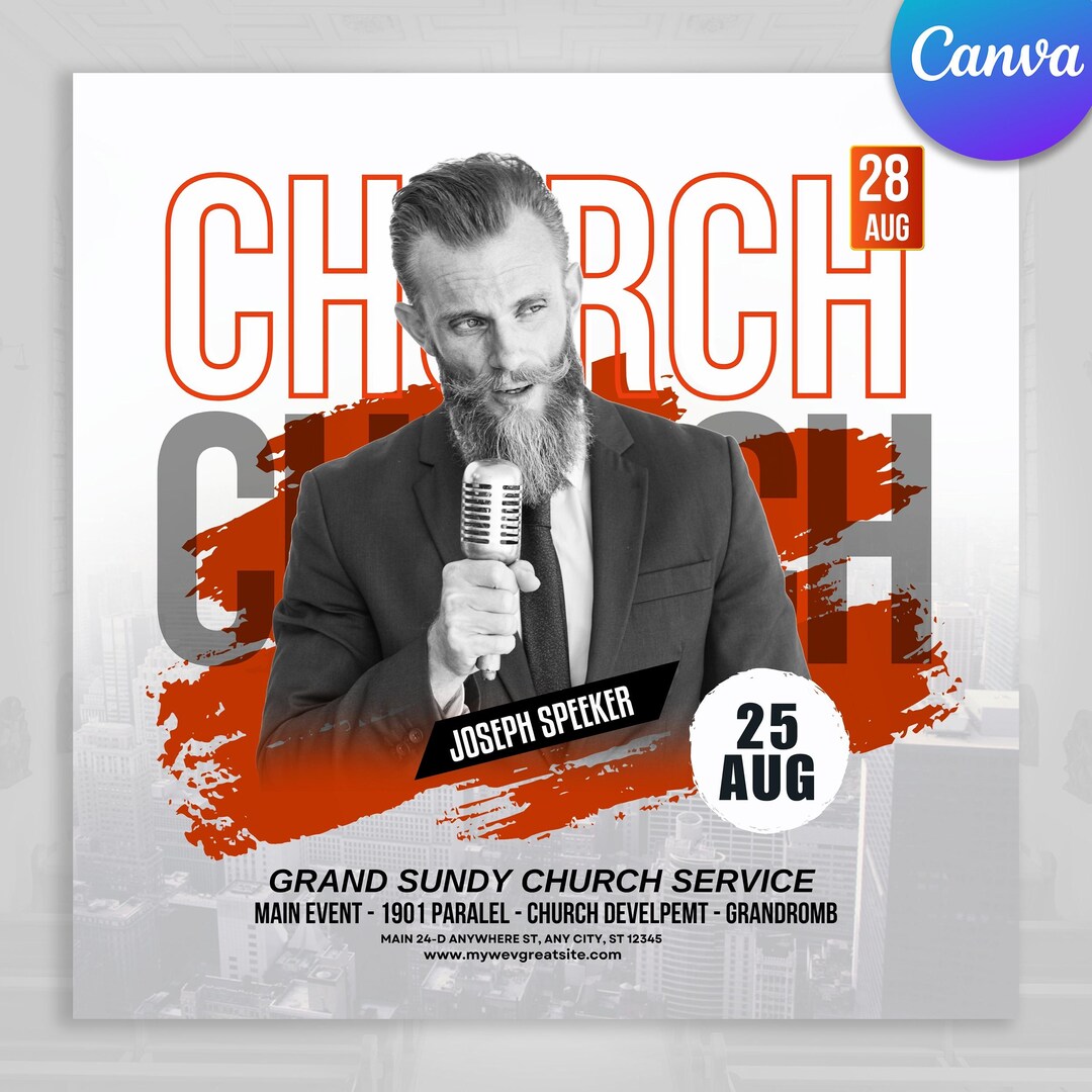 Man of God Flyer | Church Sunday | Church Canva Flyers | Church ...
