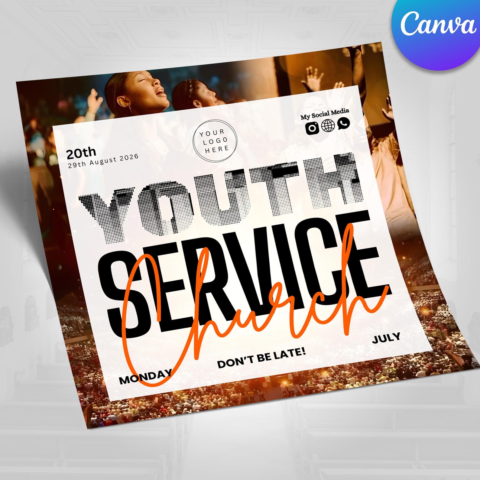 Youth Service Flyer | Youth Church Flyer | Youth Concert Church Flyer ...