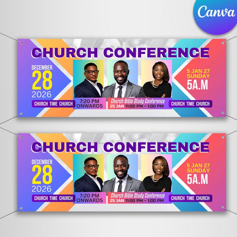 Church Conference Banner, Church Banners, Horizontal Banners, Vinyl ...