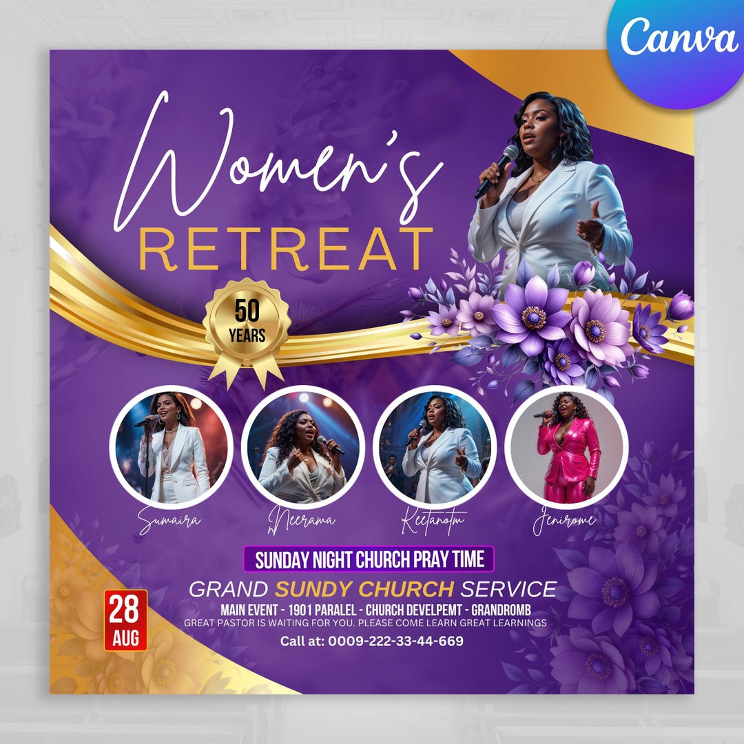 Woman of God Church Flyer, Women Worship Flyer, Women Conference ...