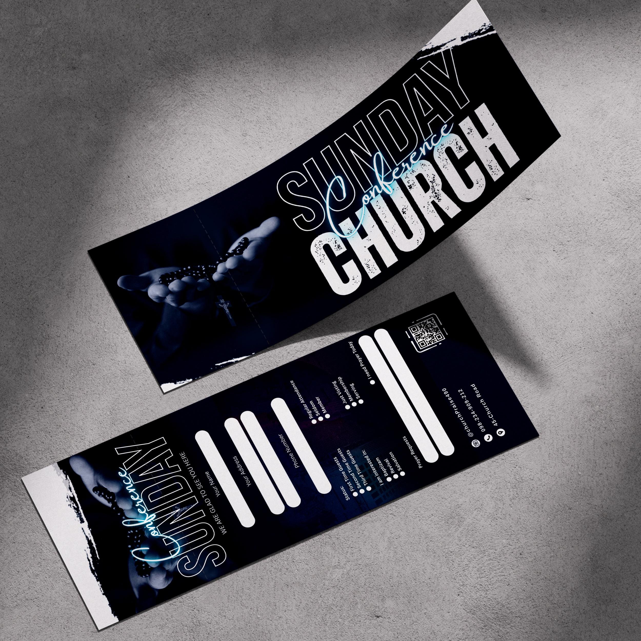 Church Connection Cards, Church Templates, DIY Church Invite Cards ...