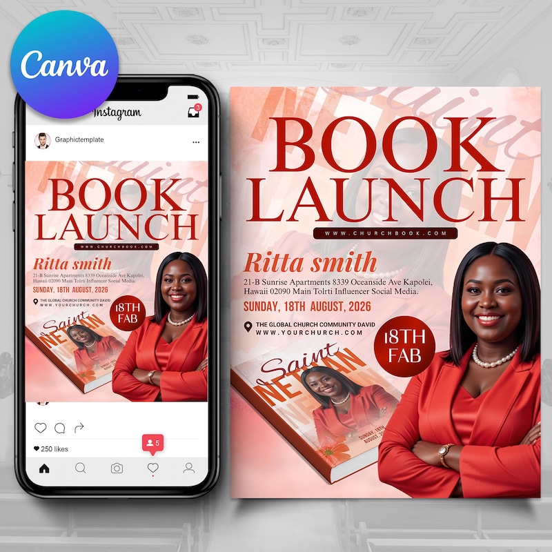 Book Launch Posters - Etsy