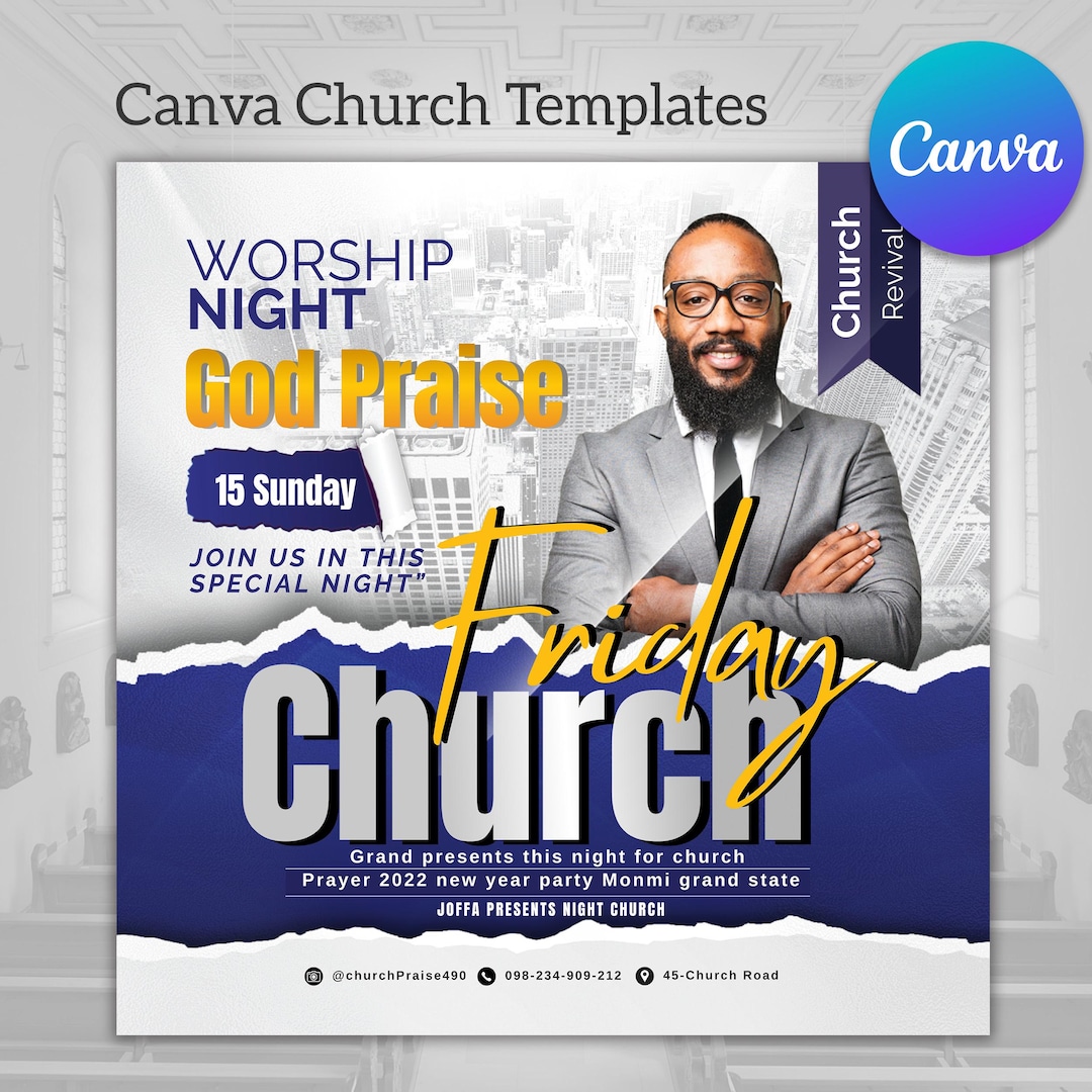 Church Friday Flyer | Canva Flyer | Church Flyers | Church Conference ...