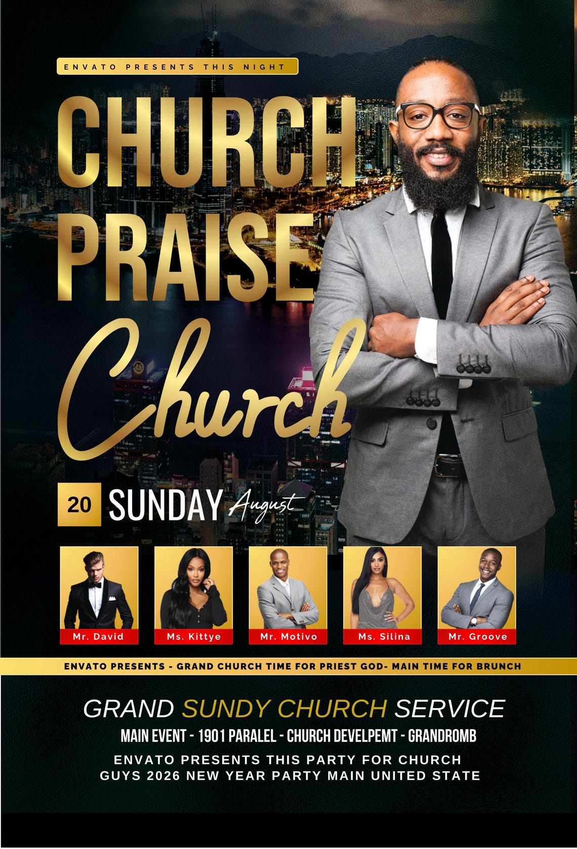 6 Faith Church Flyers, Church Bundle, Church Canva Flyers, Gospel ...