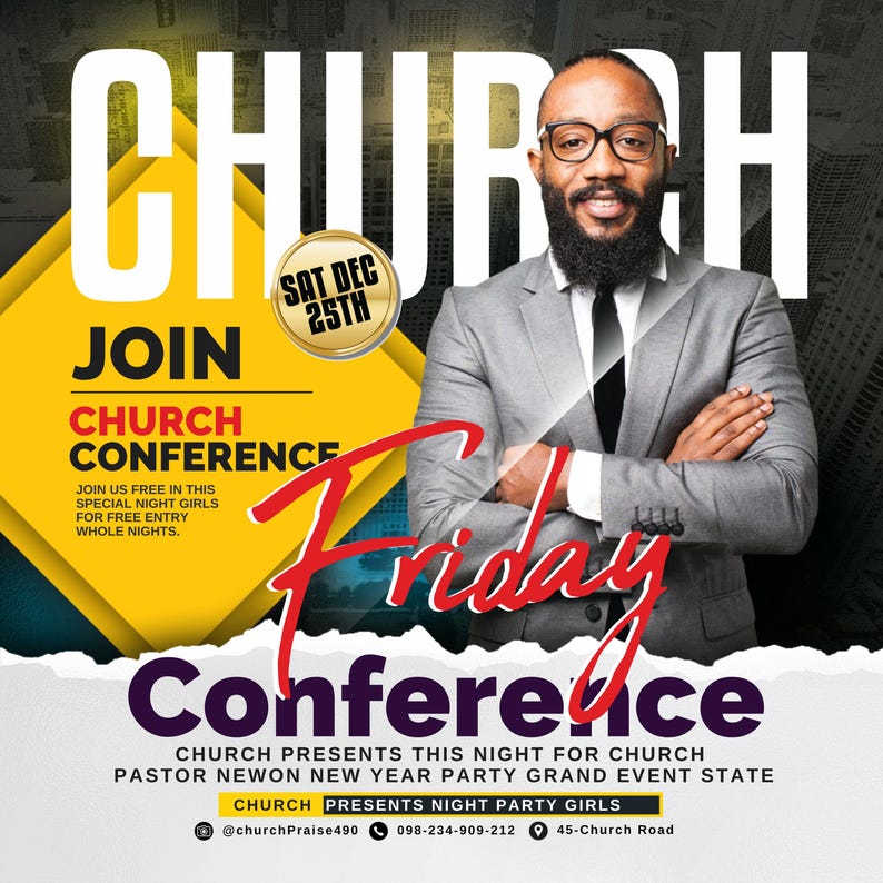 6 Church Poster Pack, Multipurpose Church Bundle, Gospel Bundle, Church ...
