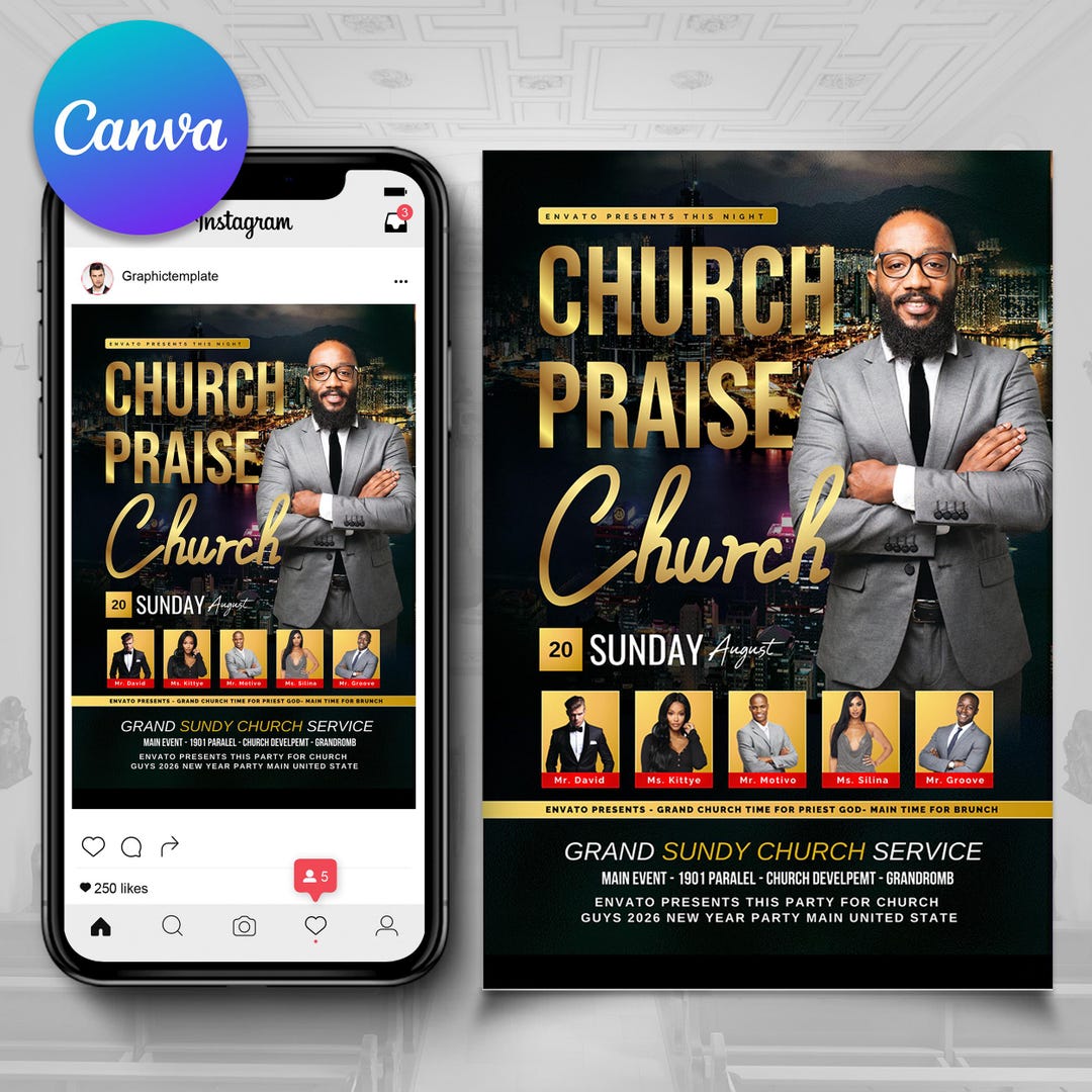 Faith Flyer, Church Announcement, Sunday Event, Bible Flyer, Church ...