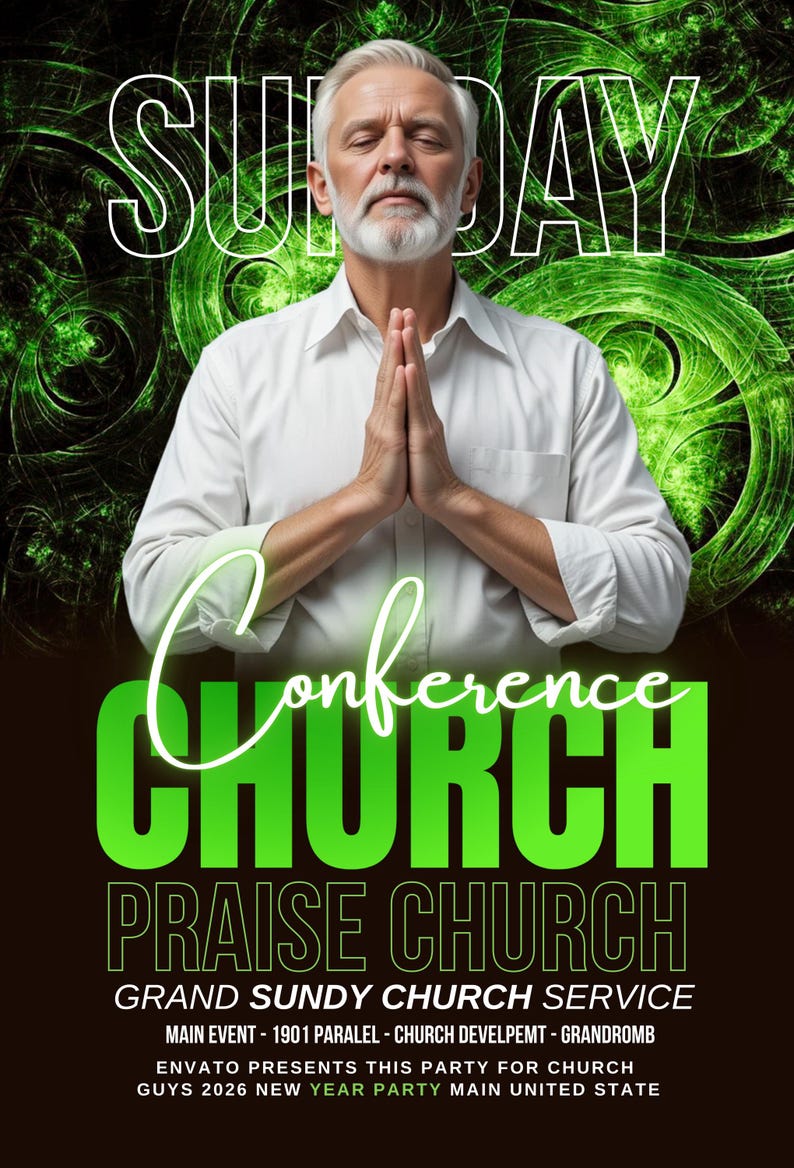 6 Amazing Church Flyer, Church Revival, Canva Flyers, Gospel Bundle ...