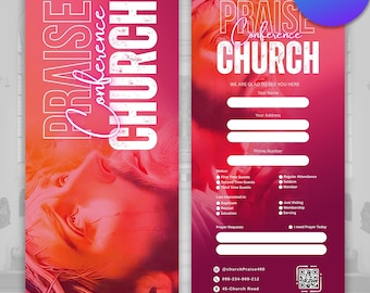Church Service Connection Card | PDF File | Church Templates | DIY ...