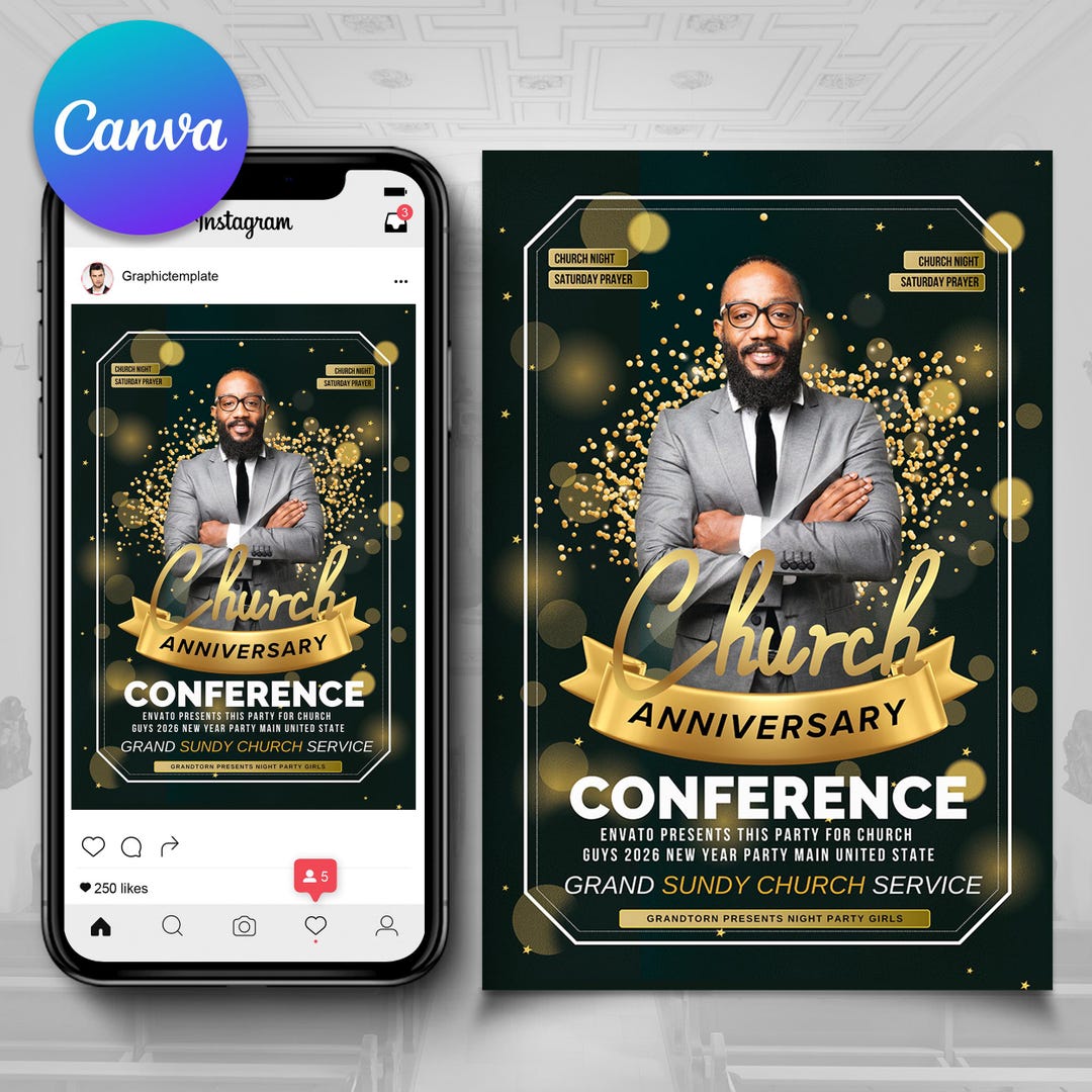 Church Anniversary, Faith Flyer, Bible Event, Worship Night, Church ...