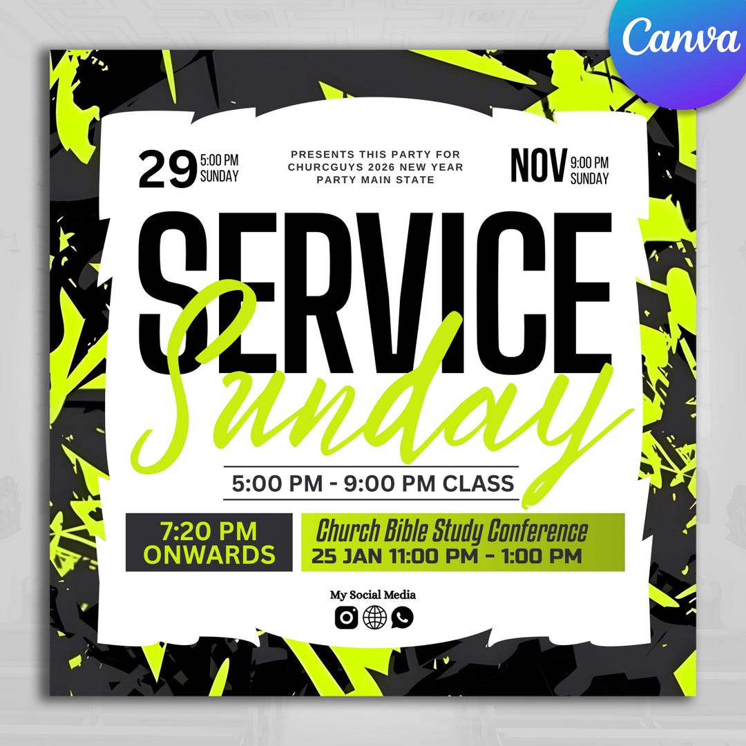 Sunday Service Flyers, Youth Church Flyer, Church Convocation, Church ...