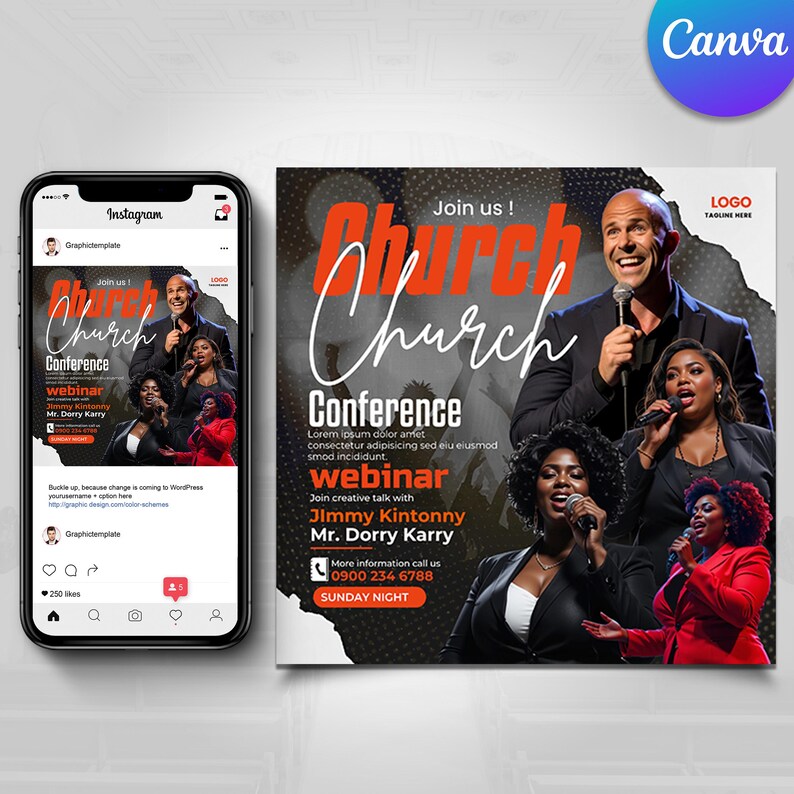 Church Conference Flyer, Church Revival Flyer, Church Flyer, Church ...