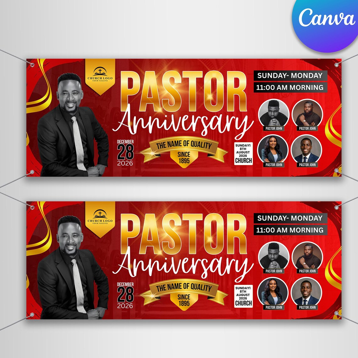 Church Anniversary Banner, Church Conference Banner, Church Banner ...