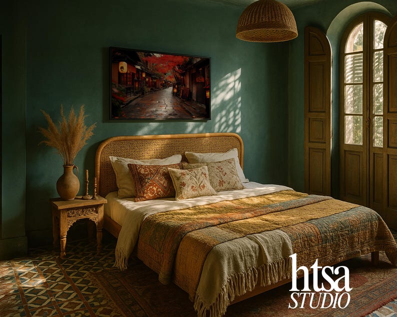 Boho Bedroom Wall Art Frame Mockup – Earthy Decor (PSD) - Etsy