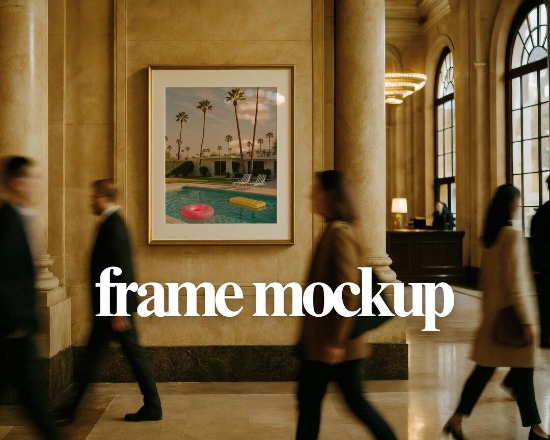 Luxury Lobby Vertical Frame Mockup, Artwork Display (PSD) - Etsy