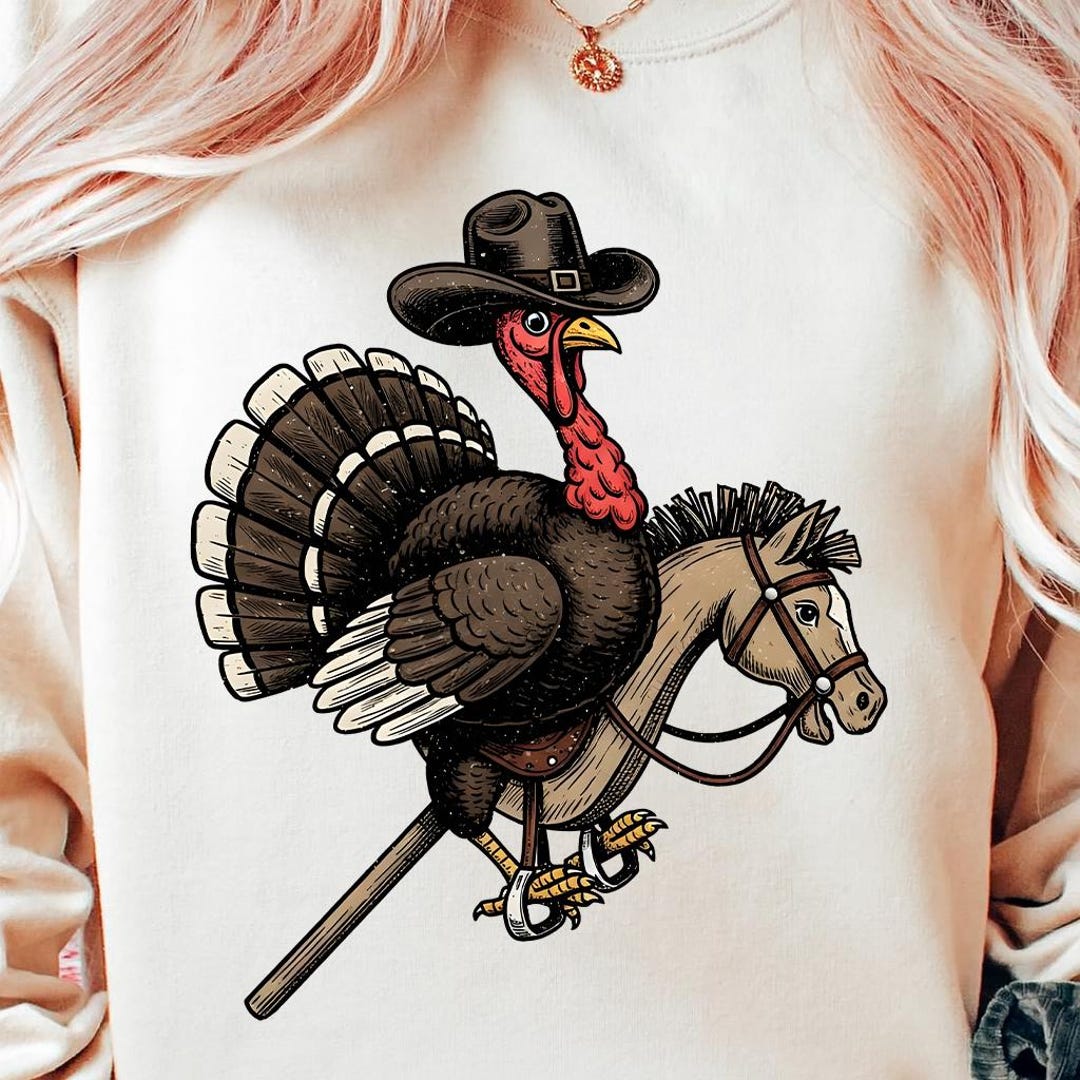 Howdy Thanksgiving Turkey Png, Western Thanksgiving Png, Cowboy Turkey ...