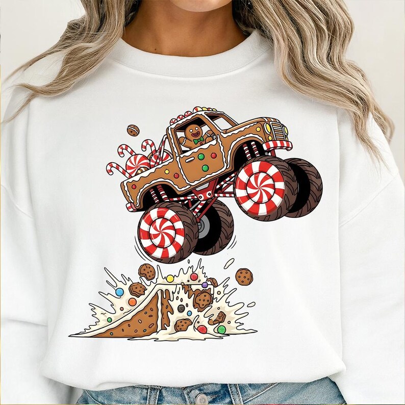 Christmas Gingerbread Man Monster Truck Png, Christmas Gingerbread Png ...